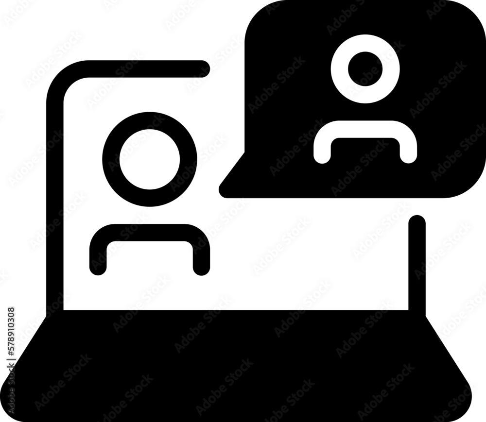 Vettoriale Stock Online Consultation Icon Vector - This icon is ...