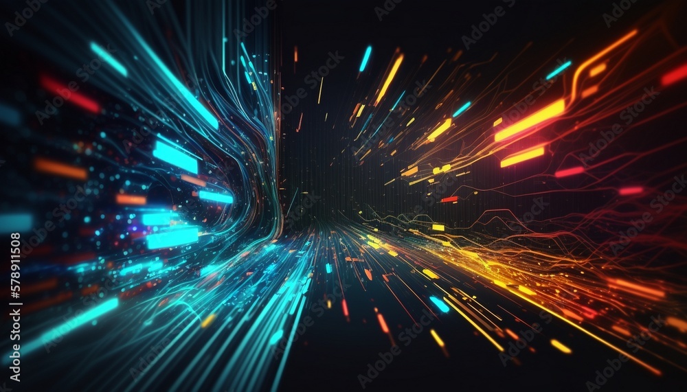 Abstract technology background with code. technology background Data ...
