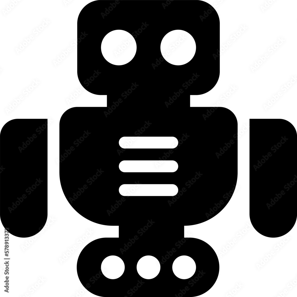 Robot Icon Vector: An icon vector that represents a robot typically ...