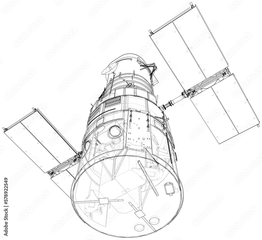 Hubble Telescope Scale Drawings
