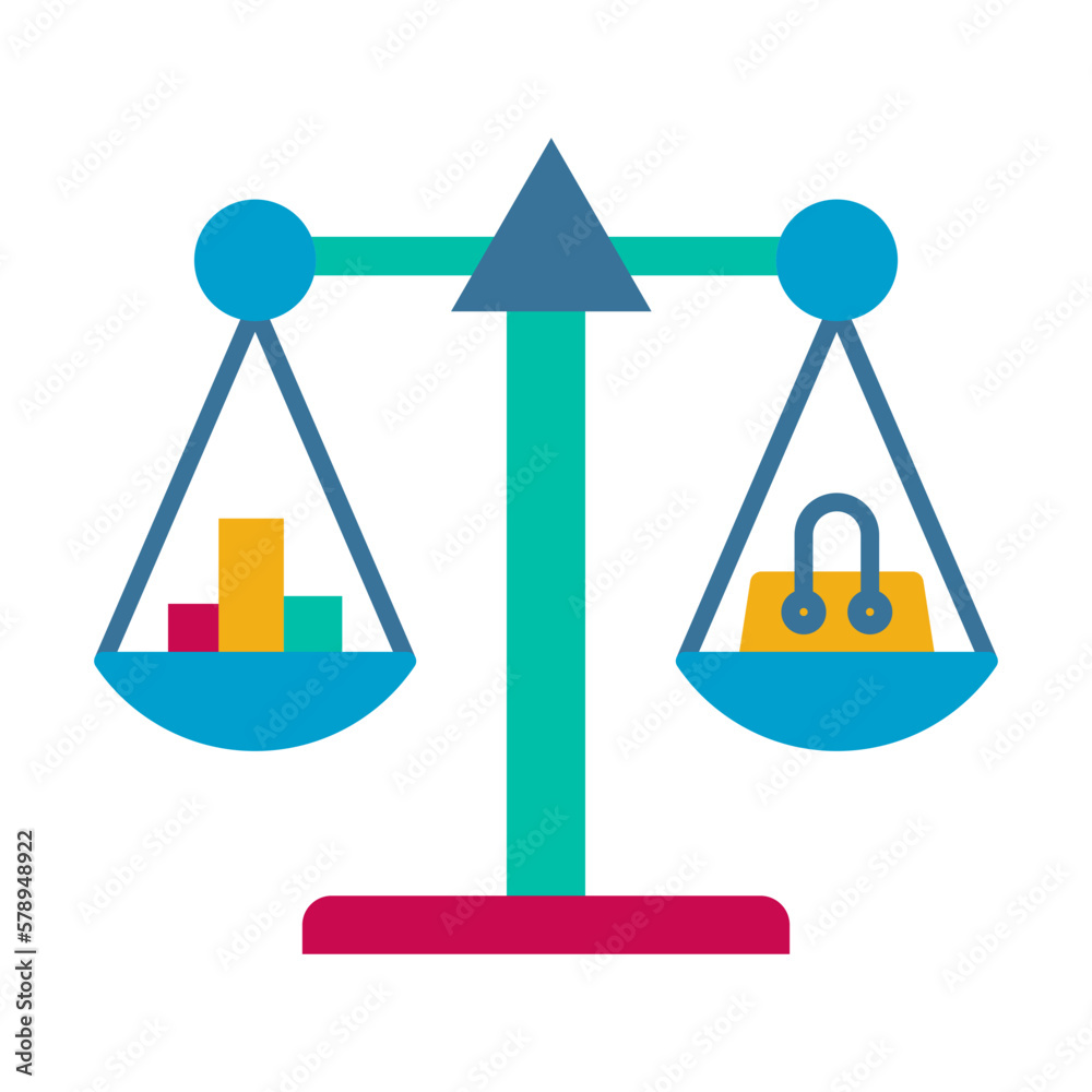 Business icon with supply and demand icon. supply and demand is ...