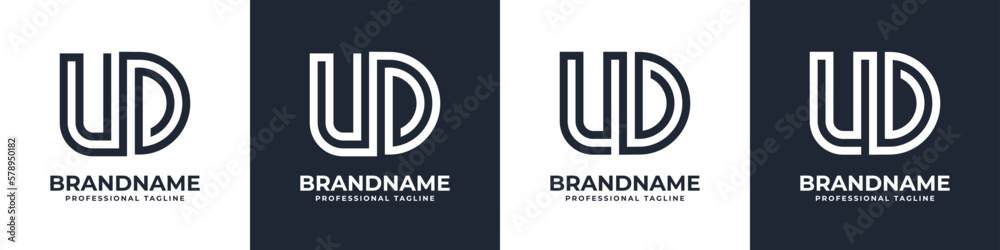 Simple UD Monogram Logo, suitable for any business with UD or DU ...