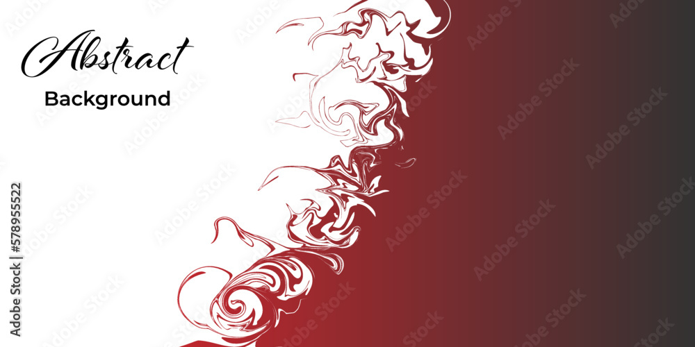 Abstract background in white and red-black colors, mixing colors for ...