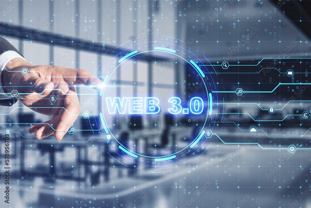 Web 3.0 new internet future distributed block chain technology concept ...