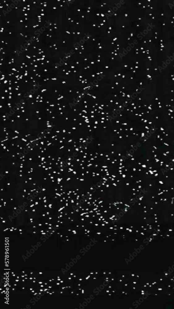 Vertical video. Analog noise glitch overlay. Old film effect. Black ...