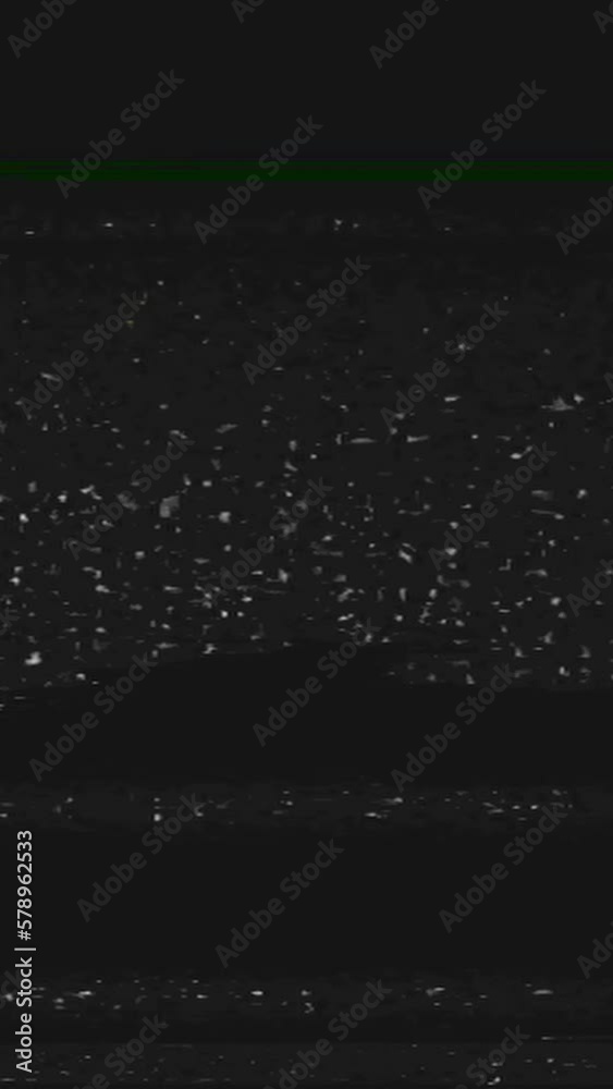 Vertical video. VCR glitch static noise. Rewind transition effect ...