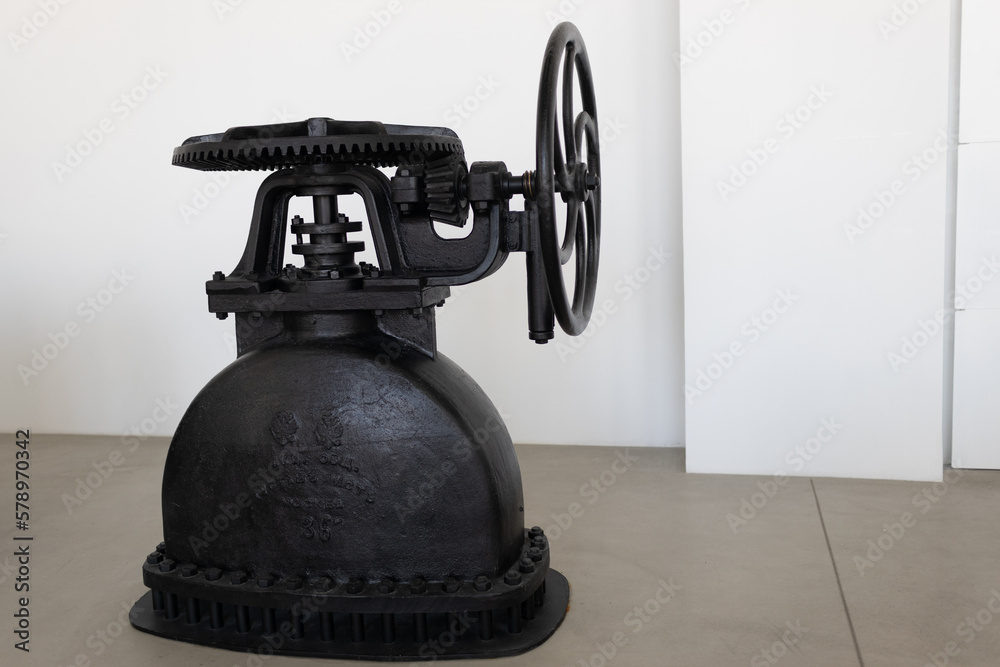 Vintage rare old water intake valves from late 19 century hydro power ...
