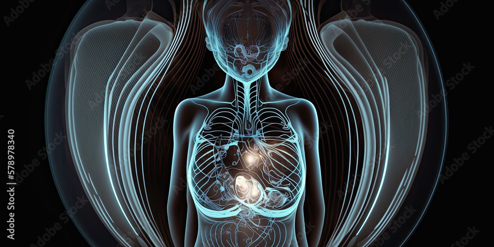 X-ray of a woman's womb, also known as the uterus, showing its size and ...