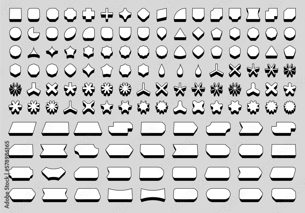 3d basic geometric shapes. Stock Vector | Adobe Stock