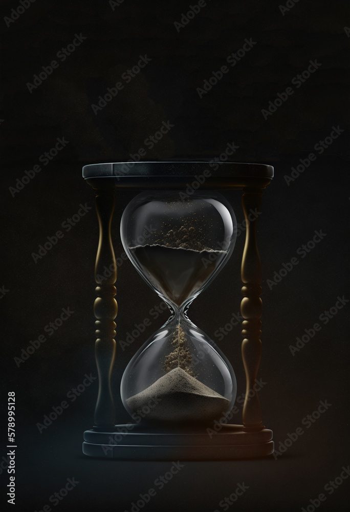 Hourglass Passing Time in a Countdown to a Deadline created with ...