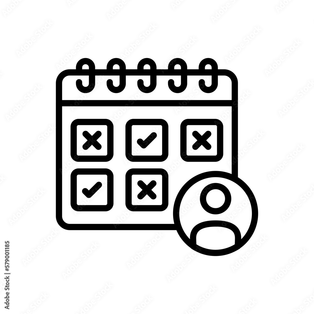 Absenteeism icon in vector. Logotype Stock Vector | Adobe Stock