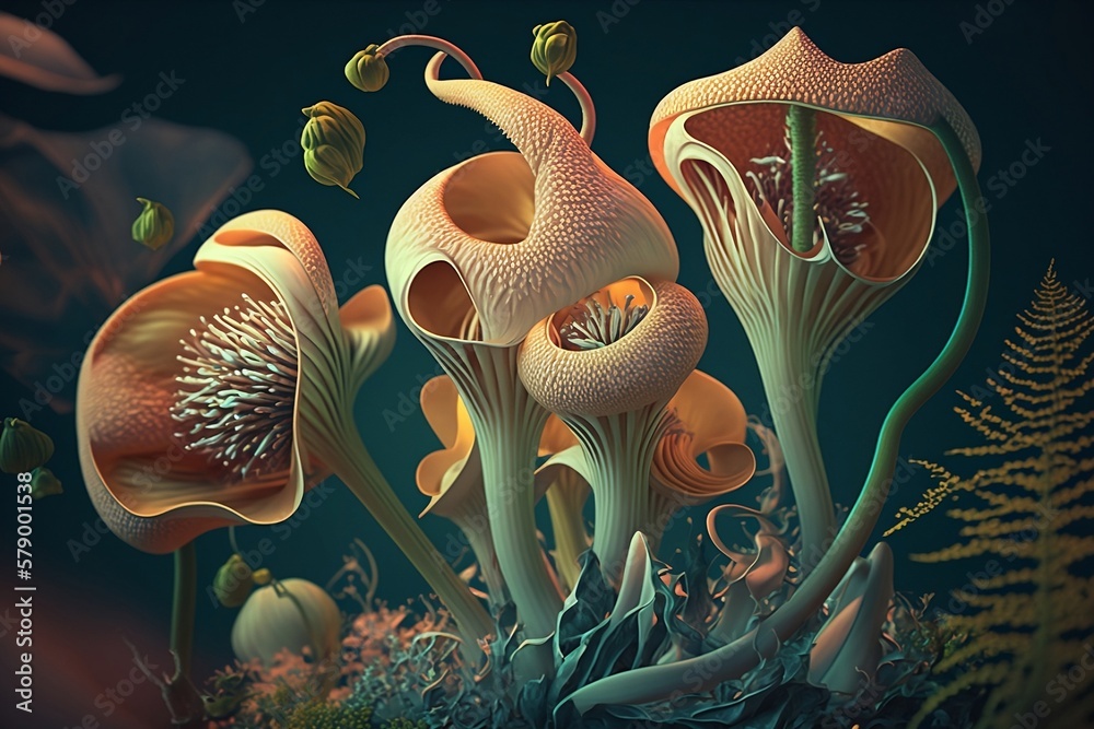 A Cluster of Giant Trumpet Flowers with Vibrant Colors: Add a Pop of ...