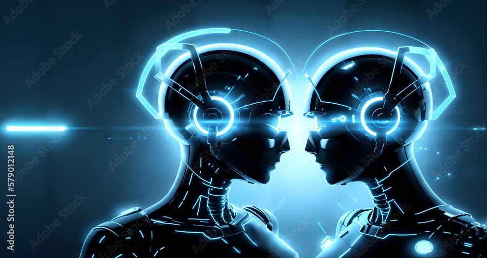 Ai robot Background created with generative ai technology, Stock ...