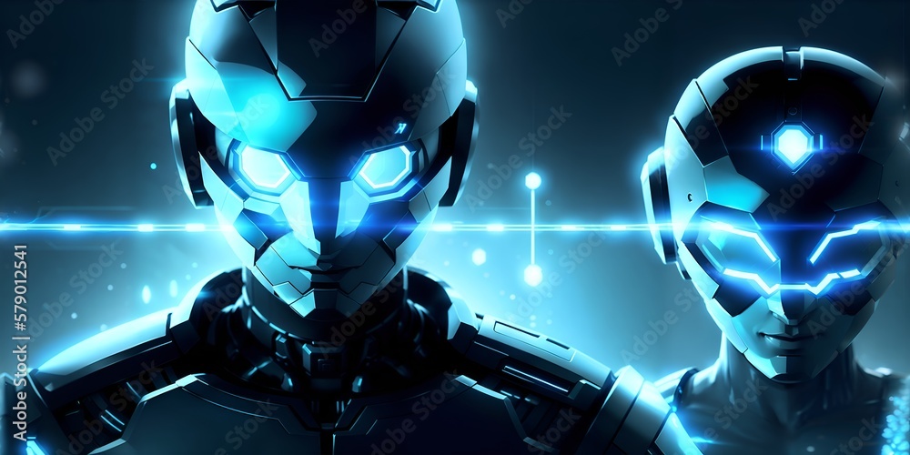 Ai robot Background created with generative ai technology, Stock ...