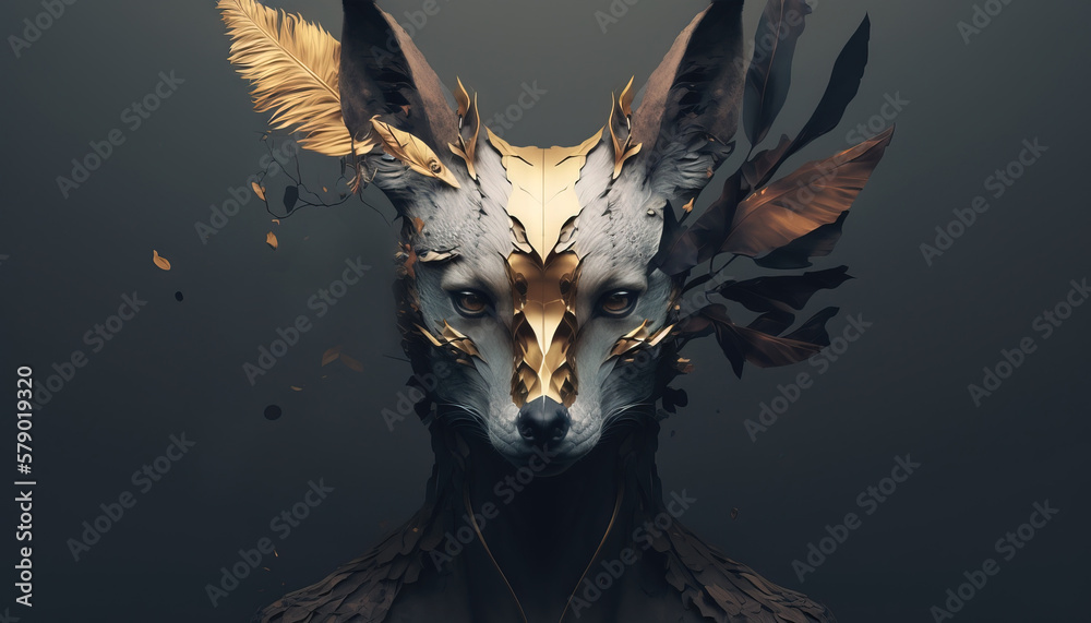 The anthropomorphic fox. Wild animal in human clothes, wallpaper ...
