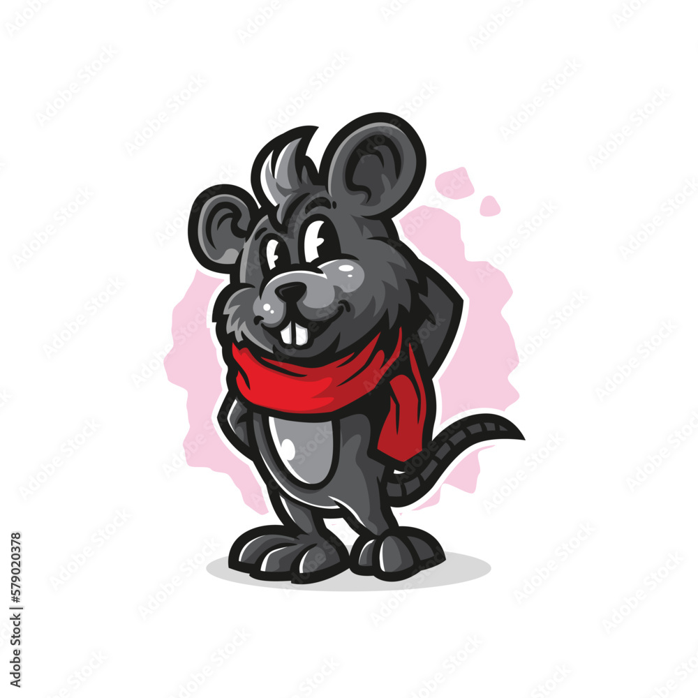 Vetor de Mouse mascot logo design vector with modern illustration ...