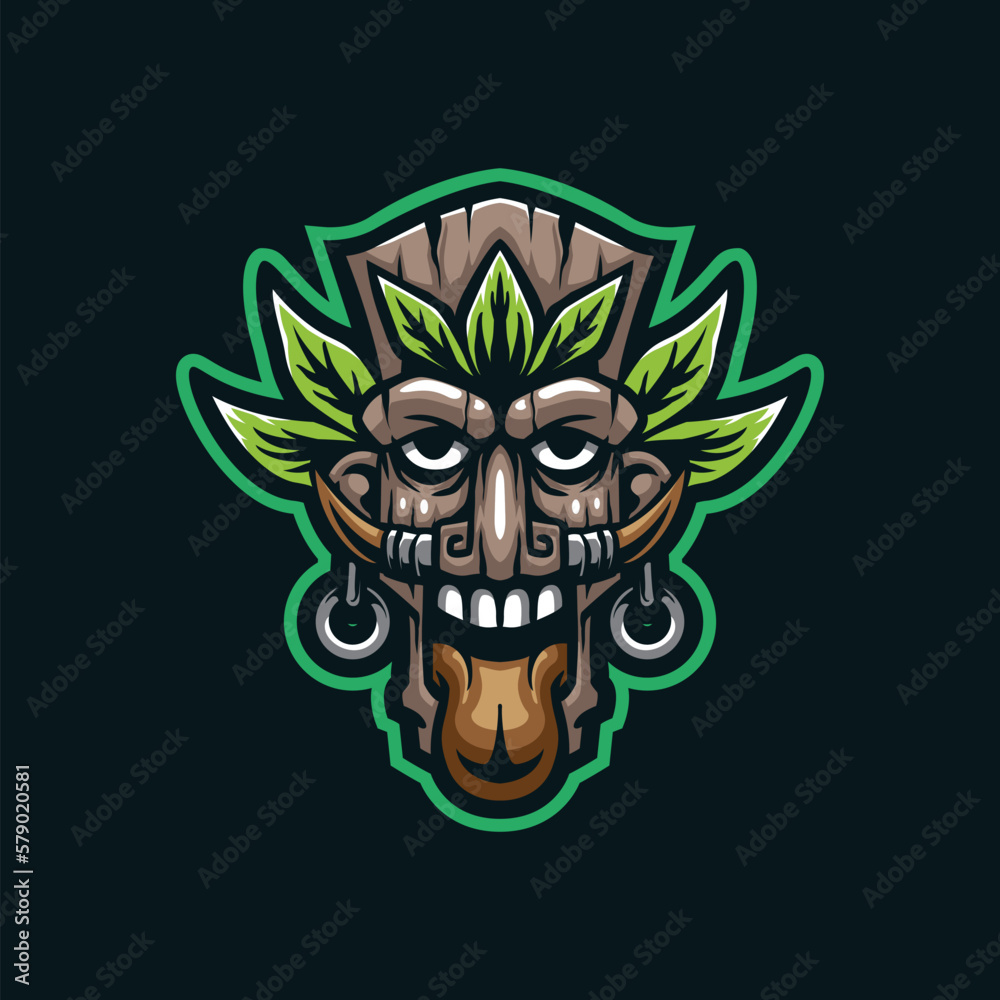 Tribe mascot logo design vector with modern illustration concept style ...
