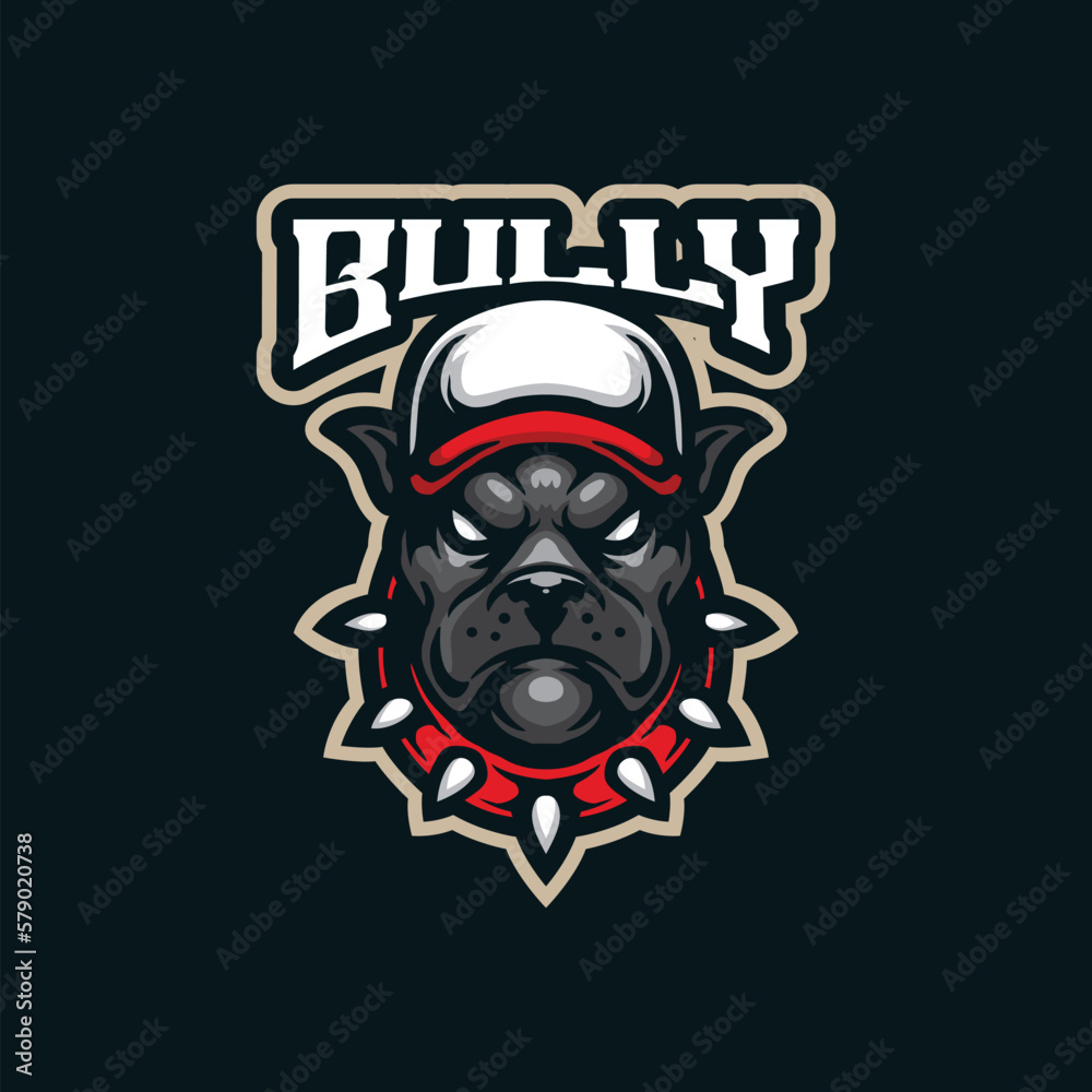 Vecteur Stock Bully mascot logo design vector with modern illustration ...