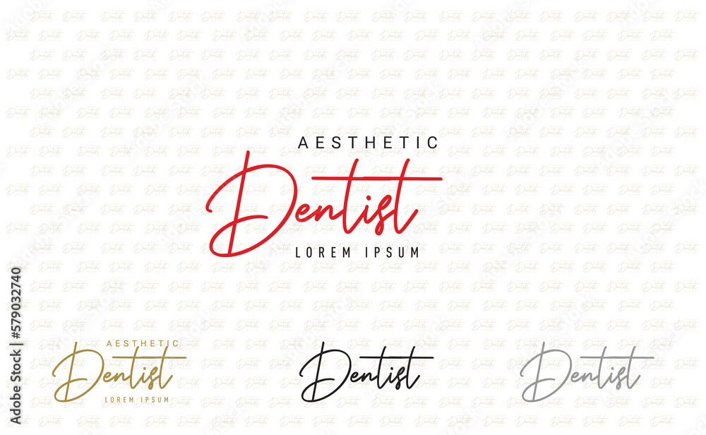 AESTHETIC DENTIST CLINIC LOGO SIGNATURE MODERN BEAUTY AESTHETIC LOGO ...