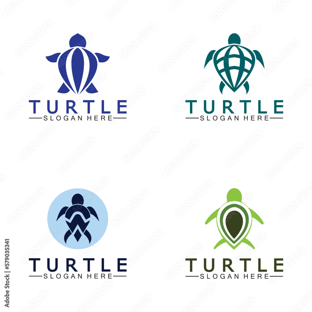 Turtle icon, Sea turtle vector illustration, Logo for buttons, websites ...