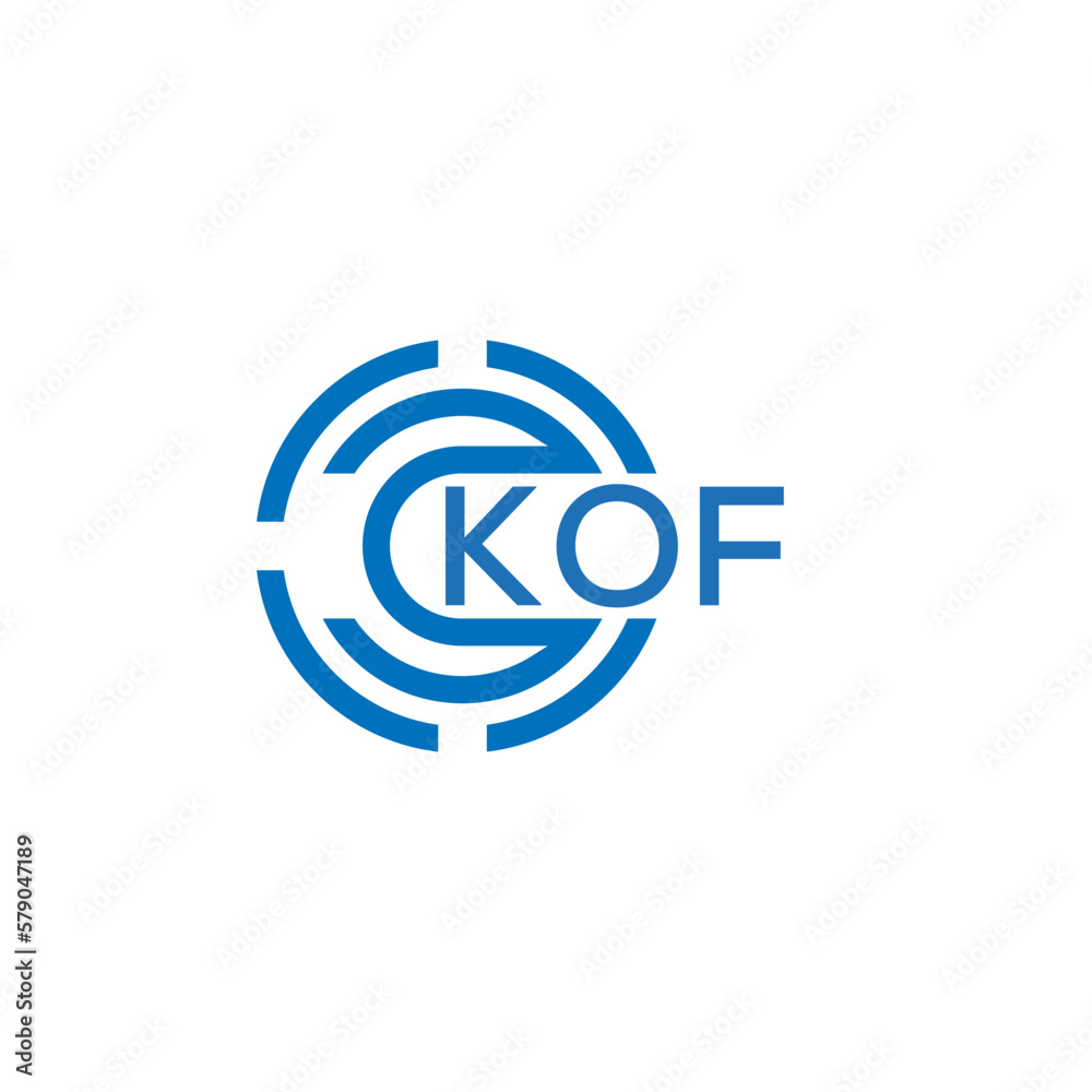 KOF letter logo design. KOF creative initial letter logo concept. KOF ...