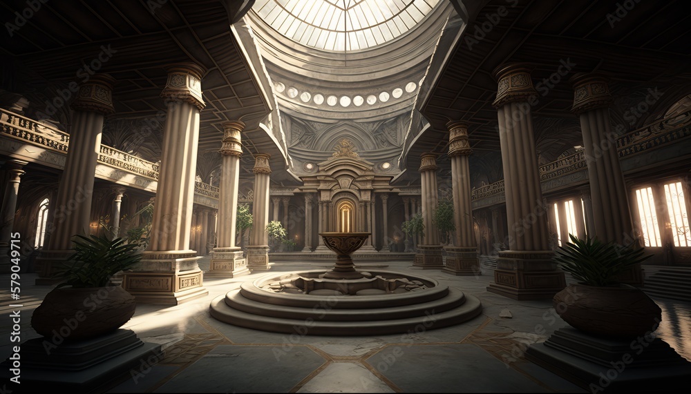 Classic grand palace background. Generative AI technology. Stock ...