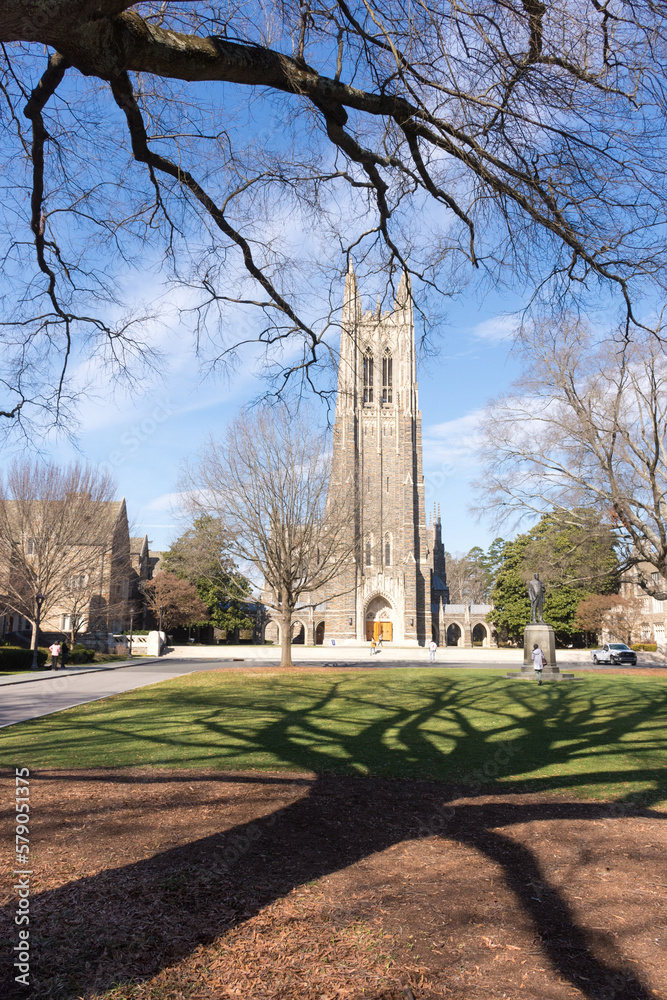 Chapel Drive, Duke University, Durham, North Carolina, showing green ...