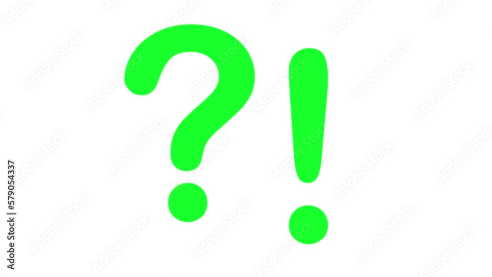 Question mark, flat. Green question mark on a white background. Normal ...
