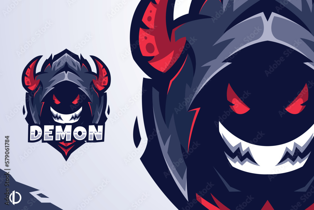 Demon - Mascot & Esport logo template, All elements in this template ...