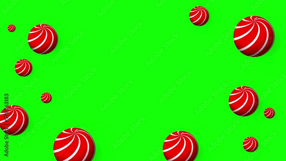 Chroma key Abstract background with colorful balls falling down and ...