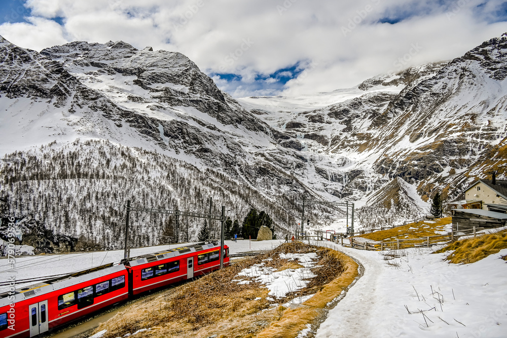 Bernina, Alp Grüm, Gletscher, Palü Gletscher, Piz Palü, Piz Varuna, Piz ...