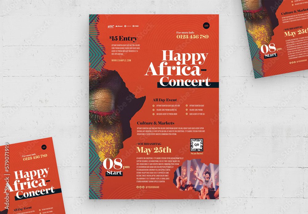 Africa Day Flyer Poster Layout Stock Template | Adobe Stock