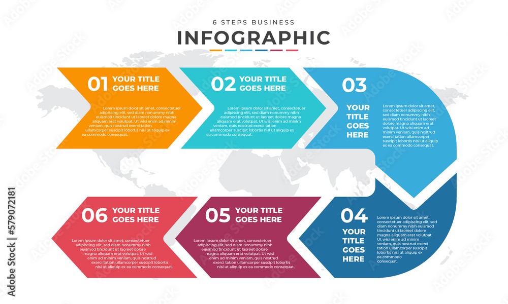 Vector Infographic design with icons and 6 options or steps ...