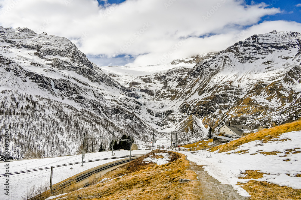 Bernina, Alp Grüm, Gletscher, Palü Gletscher, Piz Palü, Piz Varuna, Piz ...