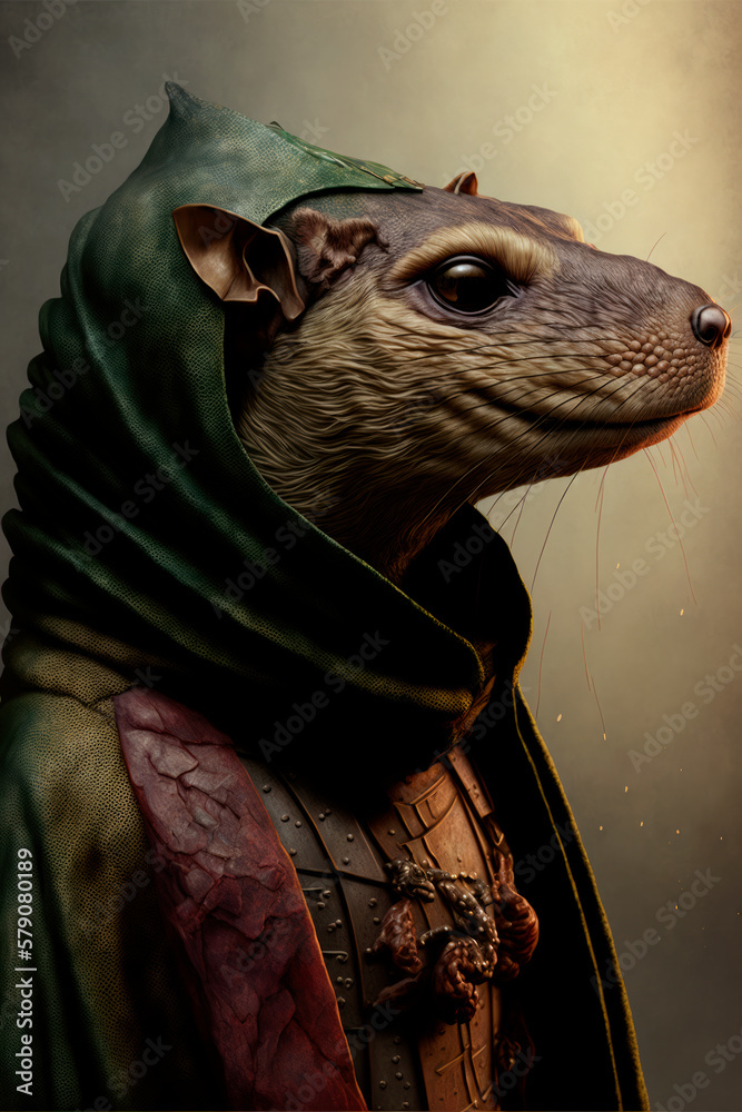 Rat Knight: An Enchanting Medieval Portrait of a Rodent in Armor and ...