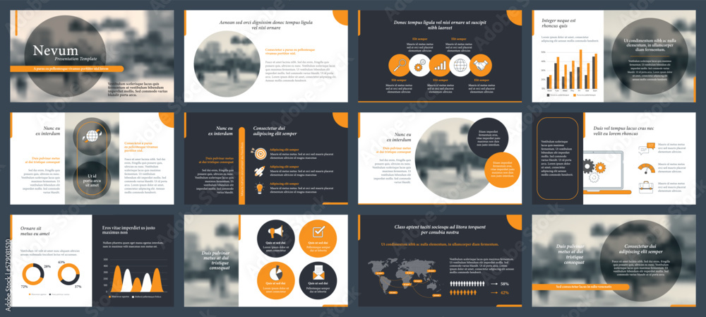 Vetor de Powerpoint template. Elements of infographics for ...