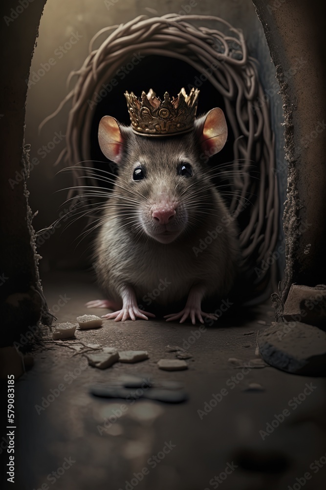 King Mouse wearing a crown - a rat wearing a crown Animal kingdom ...