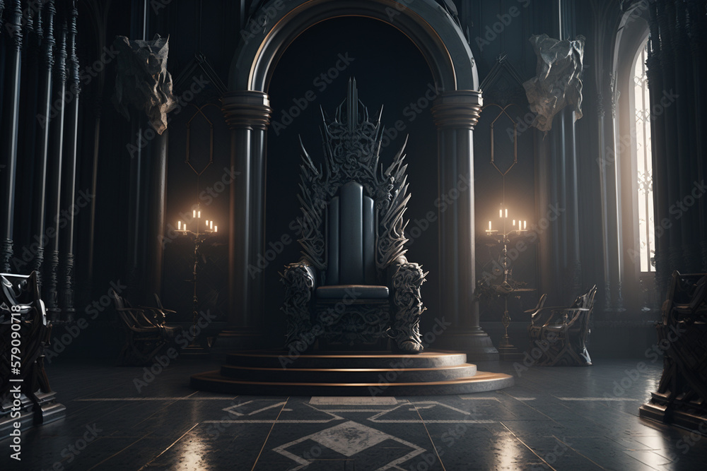 the throne in the throne room, created by a neural network, Generative ...