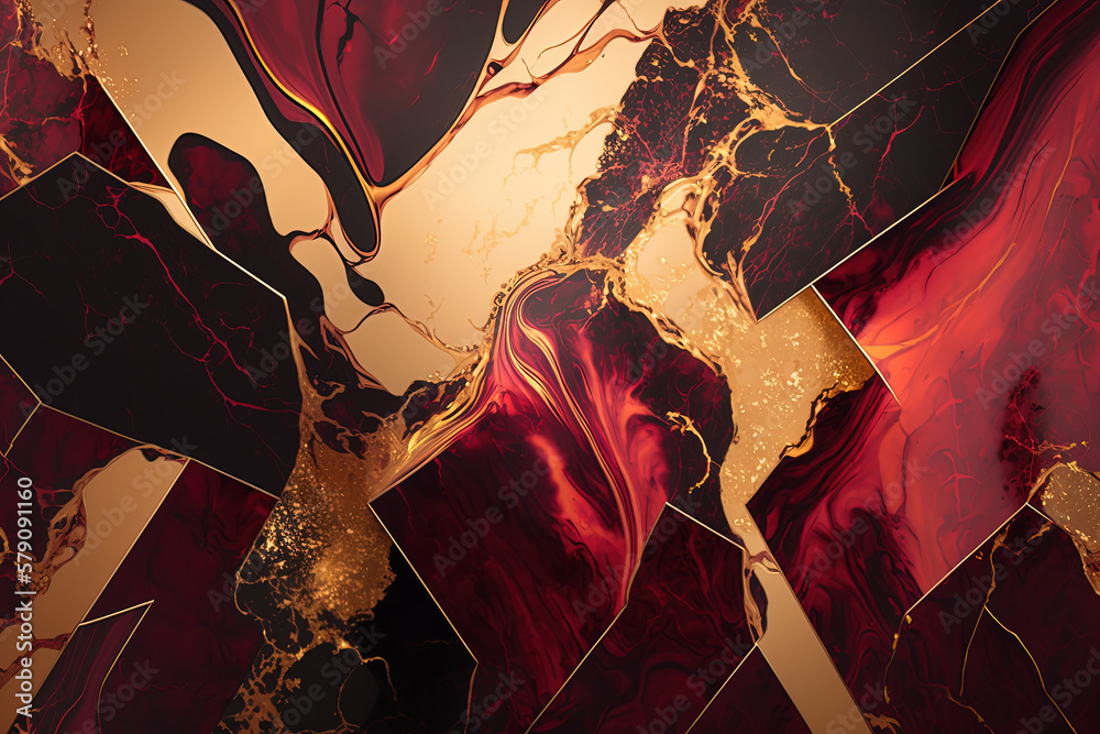 Red and gold marble background. Luxury marble stone texture. Invitation ...