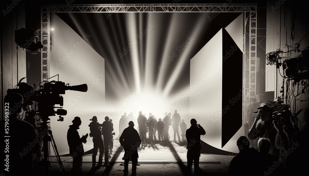 behind the scenes of a movie set, created by a neural network ...
