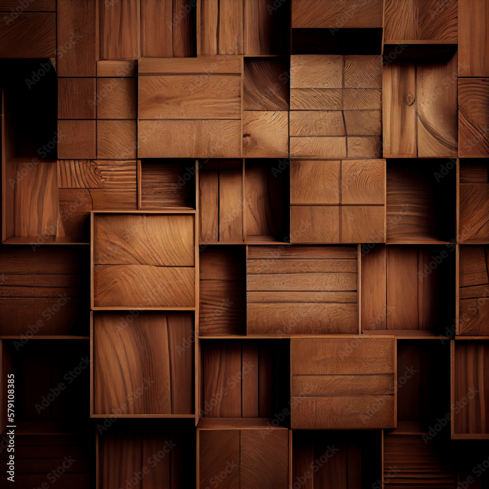 rectangular background with wood texture in 3d.geometry. Stock ...