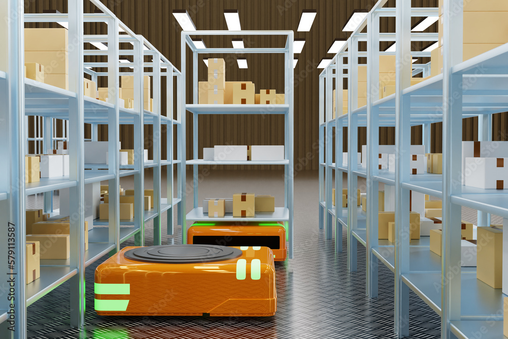 Automated guided vehicles. Storage machines. Agv machines. Robotized ...