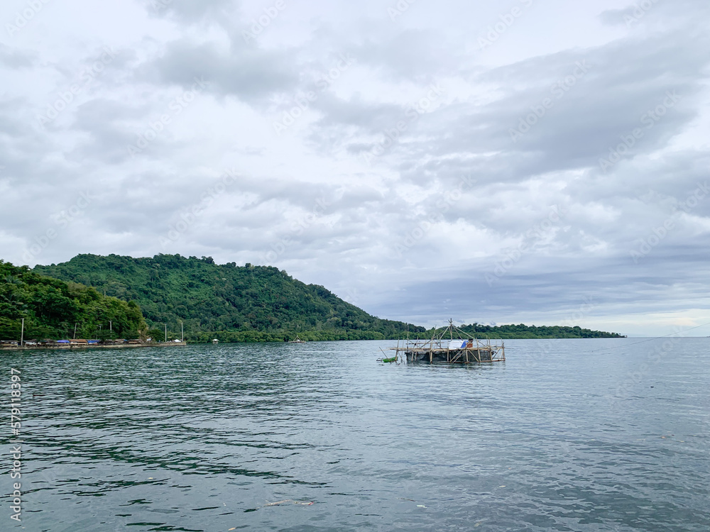 Tropical island Sappoang Beach, Polewali Mandar, West Sulawesi ...