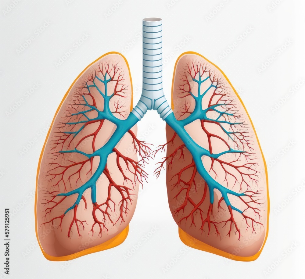 Virus and lung sickness, sick lung caused by virus, virus-related Lung ...