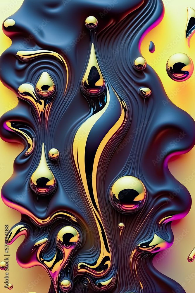 Abstract art design musical posters, liquid, molten objects. Posters ...