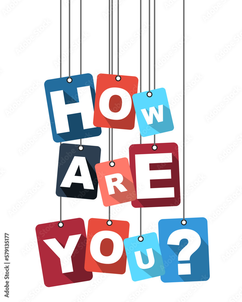 Colorful vector flat design background how are you. It is well adapted ...