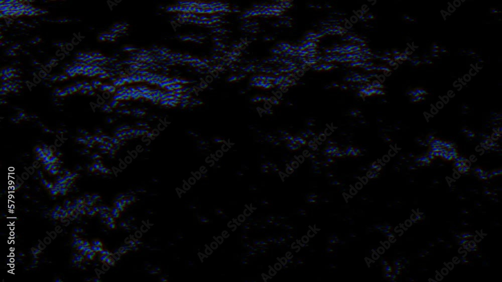 Broken VHS tape effect animation with flickering noise and vintage ...