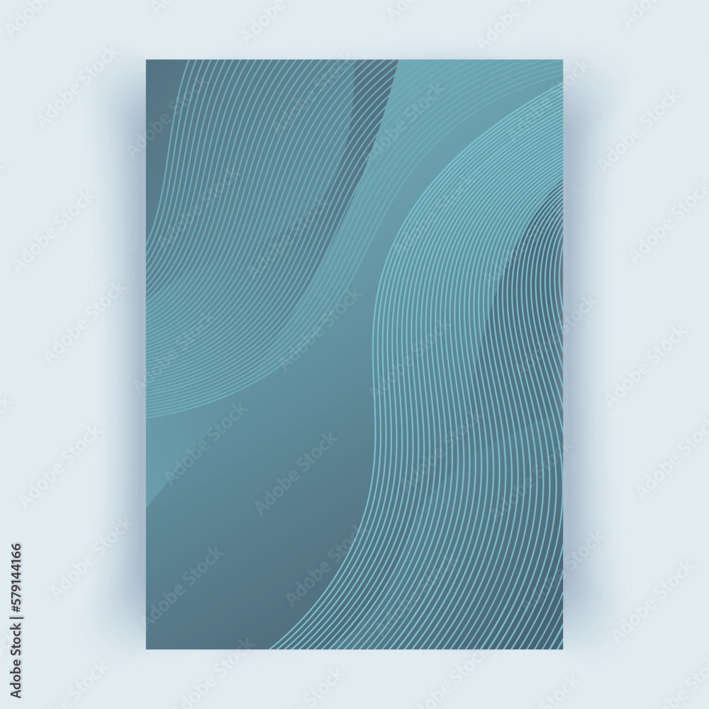 Cover with abstract lines. Cover layouts A4 format, vertical ...