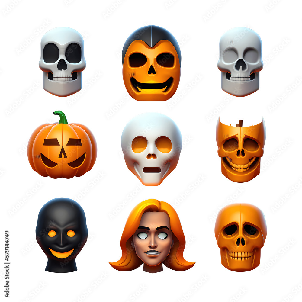 Halloween Emoji Pack | Vampier | Dracula | Monster | No background ...