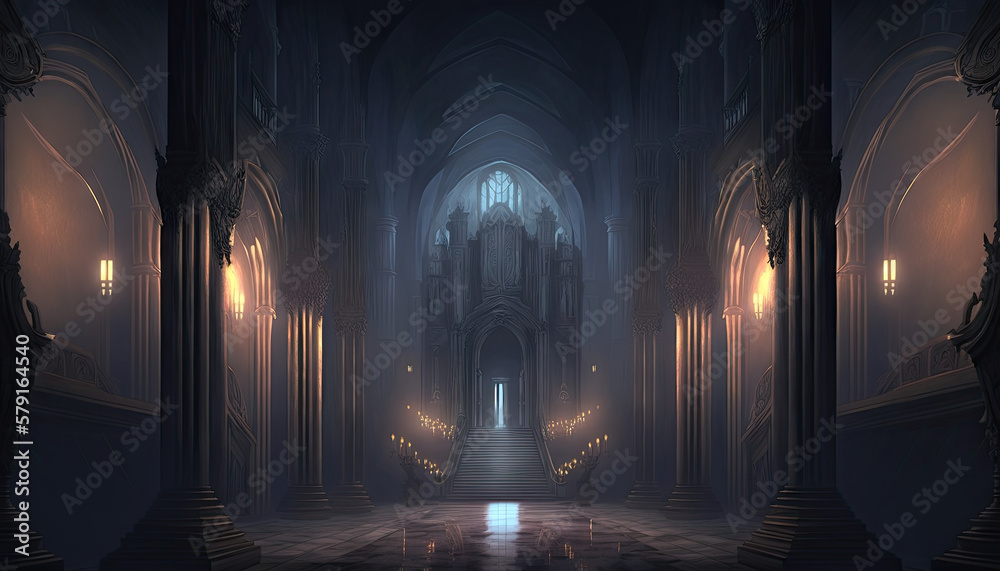 Environment Concept Art for RPG (Generative AI) Stock Illustration ...